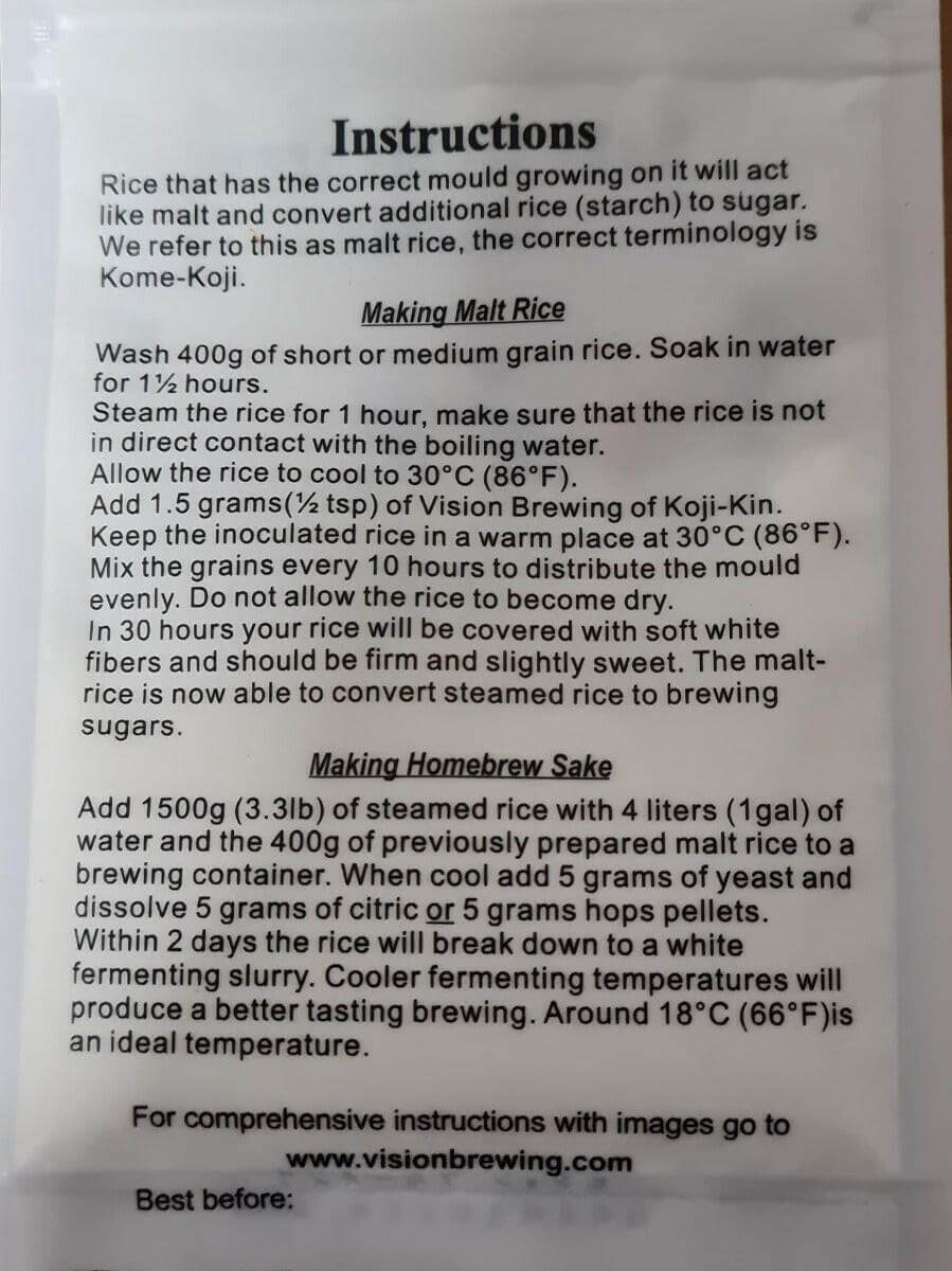 Buy Sake Koji Kin mould From The Home Brew Shop UK